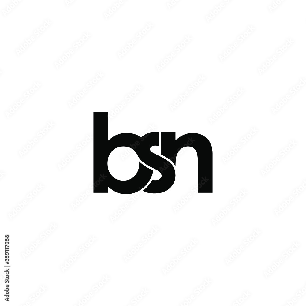 bsn letter original monogram logo design Stock Vector | Adobe Stock