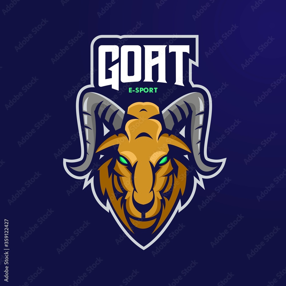 Goat mascot logo design vector with modern illustration concept style ...