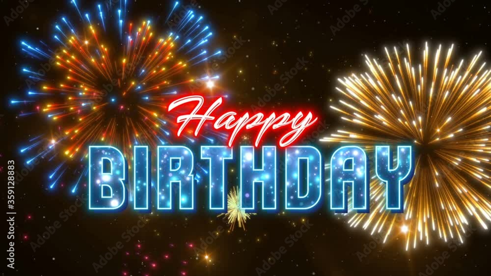 greetings happy birthday celebration words Stock Video | Adobe Stock