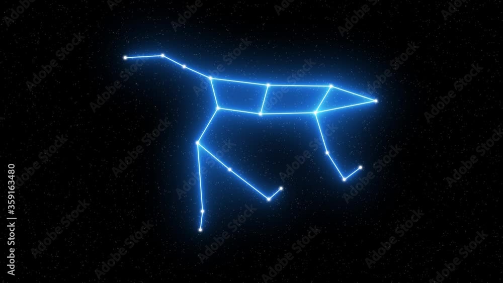 Ursa Major - Animated zodiac constellation and horoscope symbol with ...