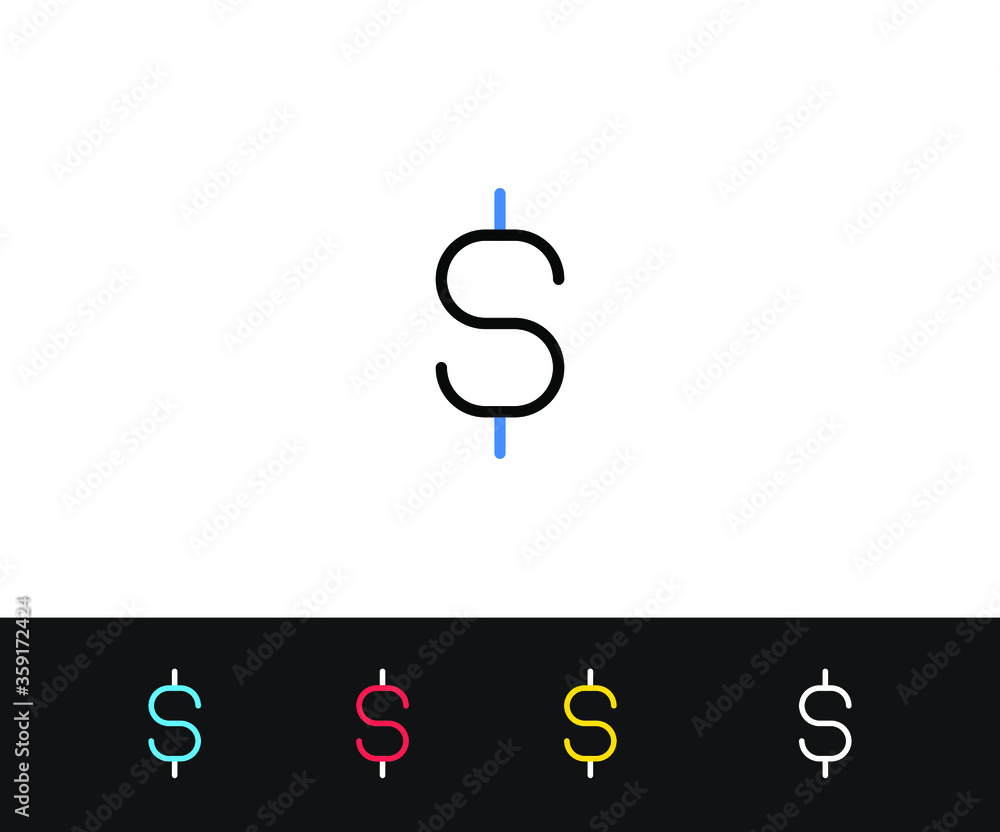 Dollar Icon. Premium quality graphic design. Modern signs, outline ...