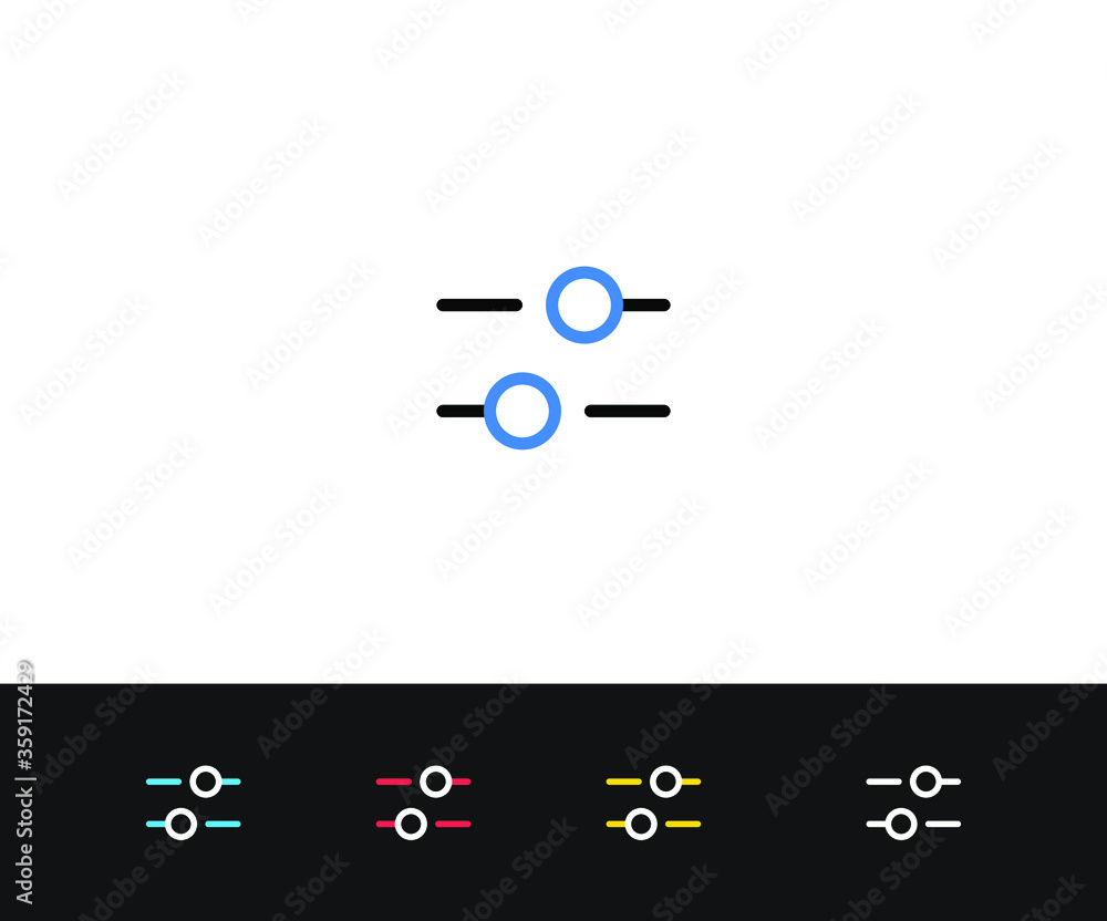 Filter control, Adjustment icon. Premium quality graphic design. Modern ...