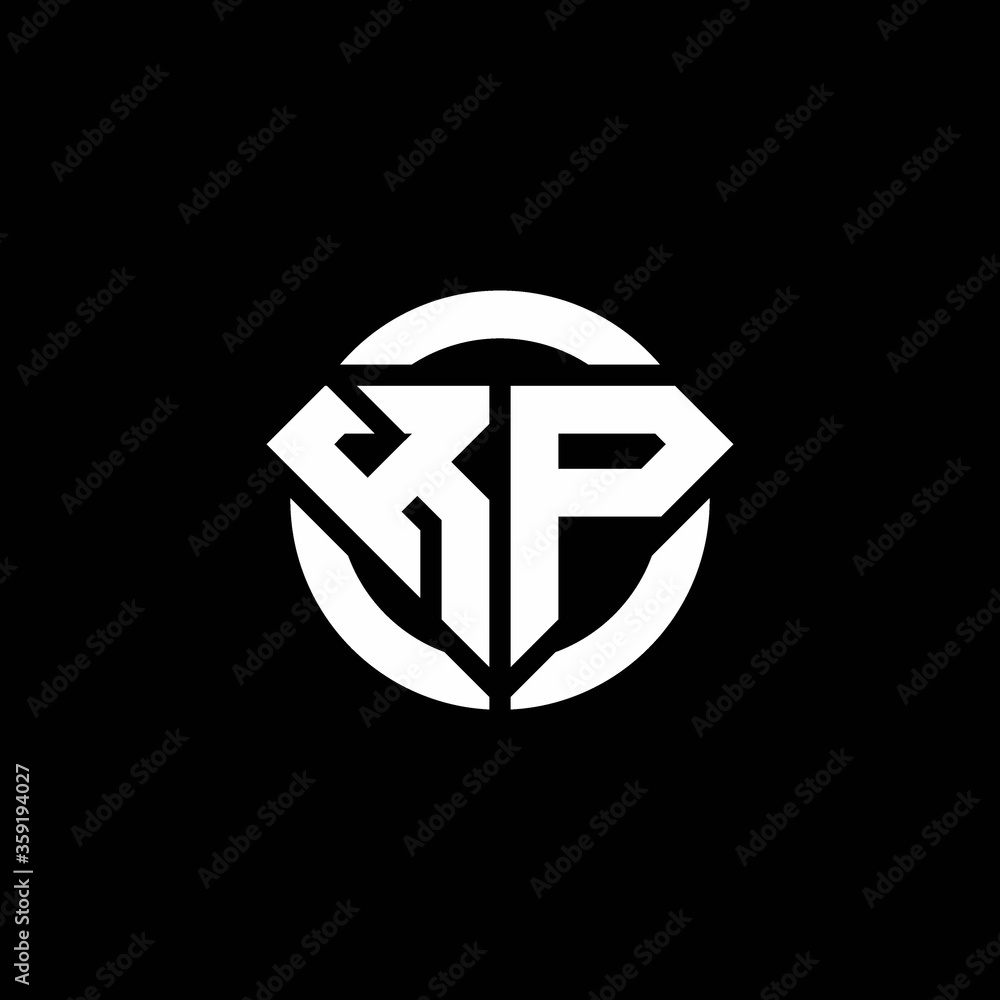 KP monogram logo with diamond shape and ring circle rounded Stock ... KP monogram logo with diamond shape and ring circle rounded Stock ...