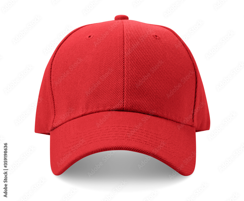 red cap isolated on white background. Stock Photo | Adobe Stock