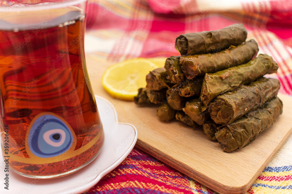 Sarma is a Turkish Traditional famous food on grape leaves. Turkish ...