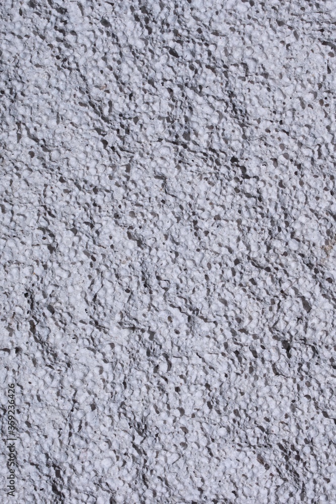 The cross section shows porous interior texture from the air bubbles of ...