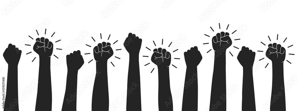 Set Hands Up Proletarian Revolution Clenched Fist Hand Raised Fist