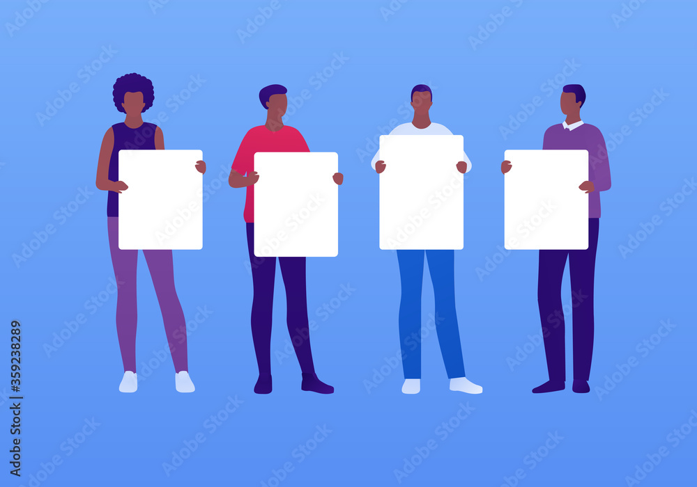 Student people protest concept. Vector flat person illustration set ...
