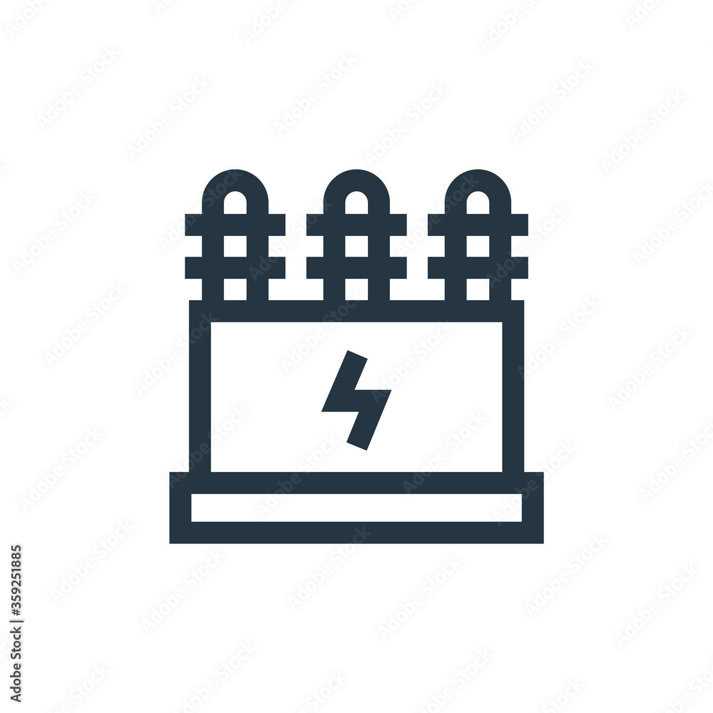 transformer vector icon isolated on white background. Outline, thin ...