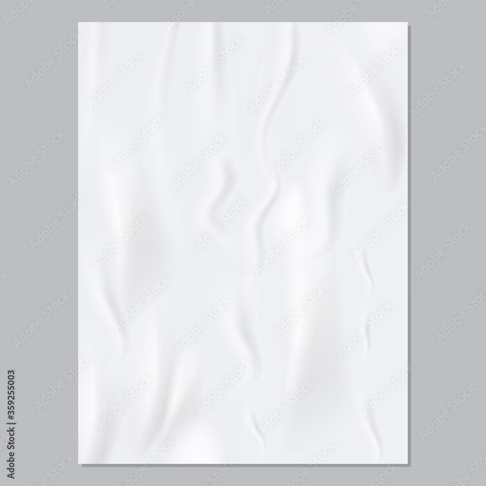 Wrinkled paper. Realistic vector template for modern poster Stock ...