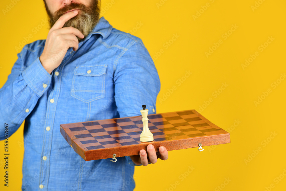 Foto de Chess lesson. Cognitive development. Enjoy tournament. Strategy ...