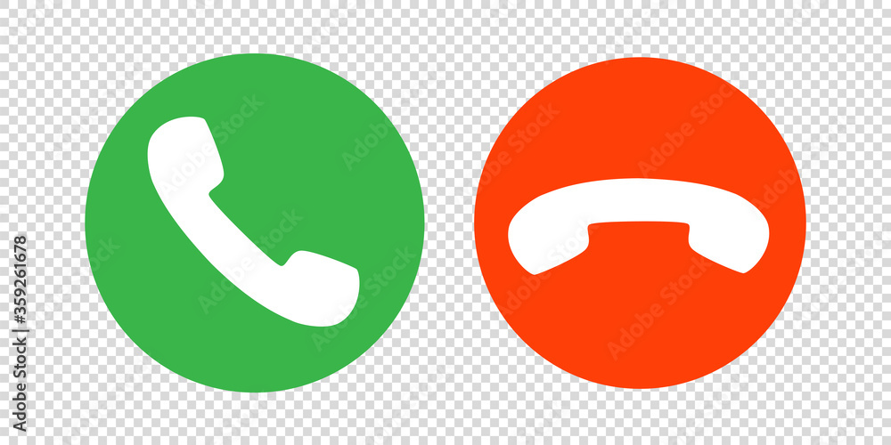 phone call icon vector. mobile cell answer symbol. dial internet button ...