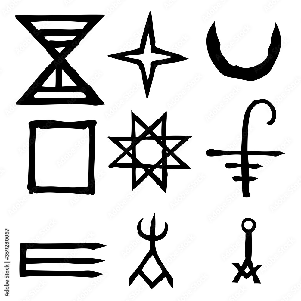 Wiccan symbols imaginary cross symbols, inspired by antichrist ...