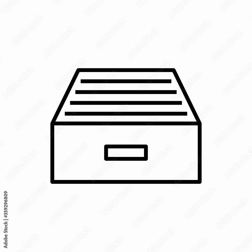 Outline document box icon.Document box vector illustration. Symbol for ...