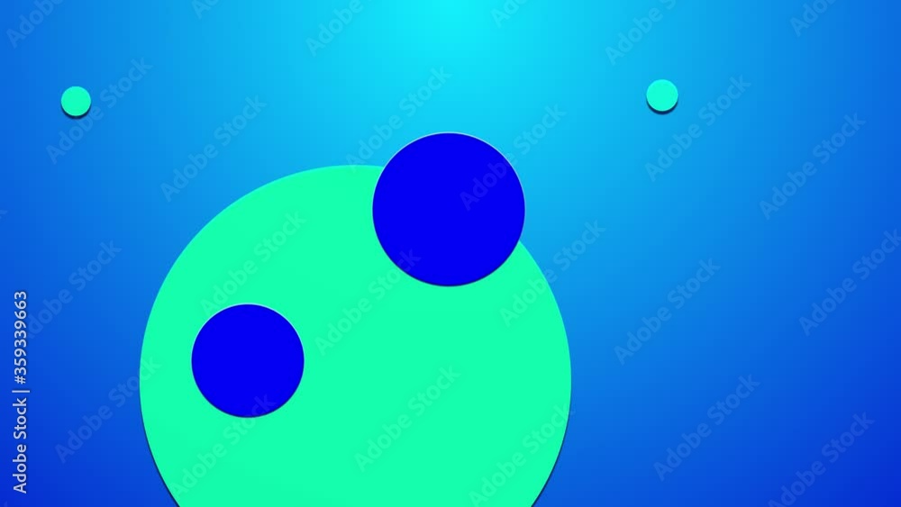 simple abstract 4k looped flat style background with circles that ...