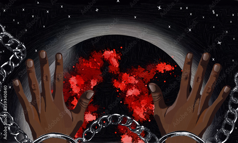 black hands chained, broken chains, structural racism, black planet ...