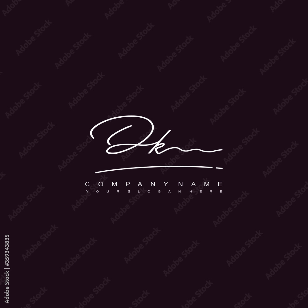 DK initials signature logo. Handwriting logo vector templates. Hand ...