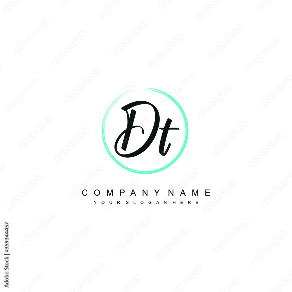 DT initials signature logo. Handwriting logo vector templates. Hand ...