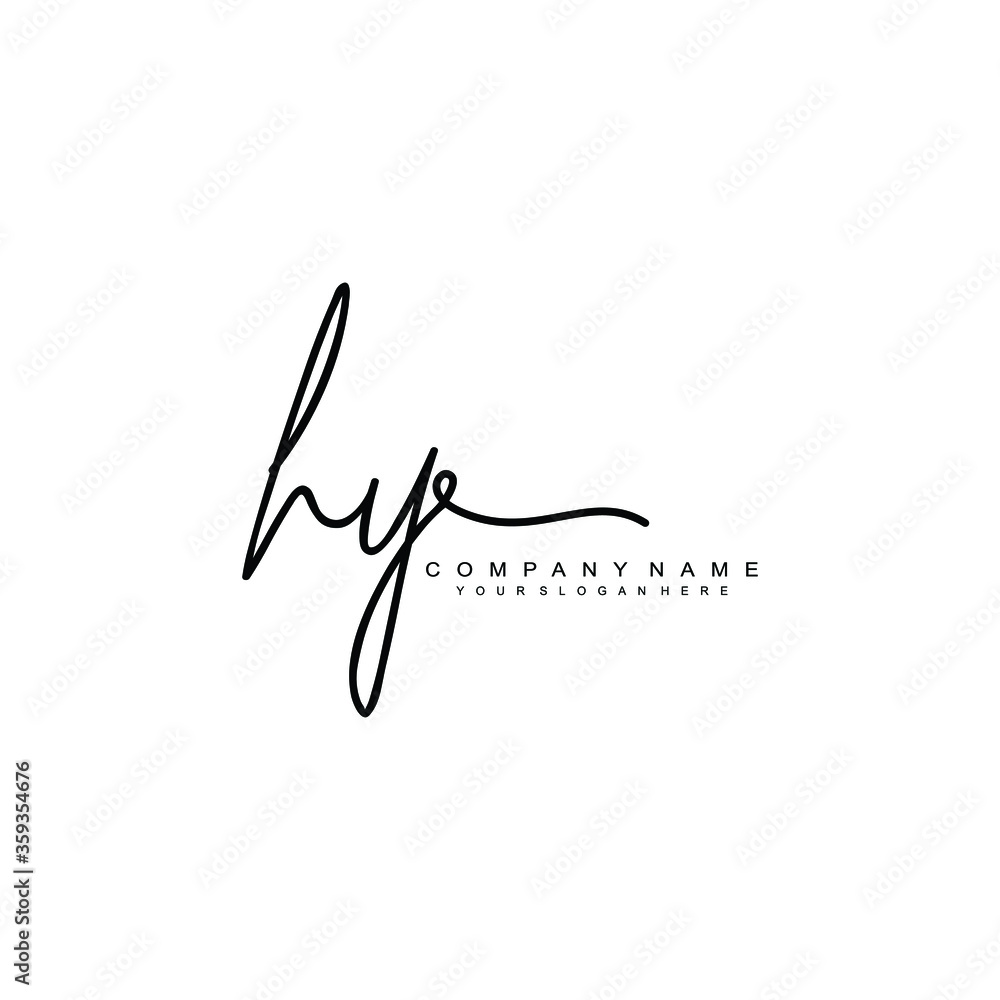 HY initials signature logo. Handwriting logo vector templates. Hand ...