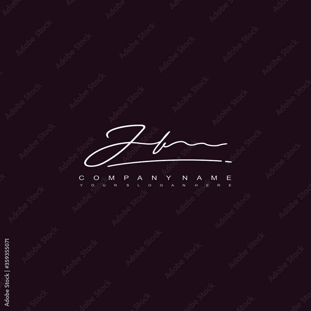 JB initials signature logo. Handwriting logo vector templates. Hand ...