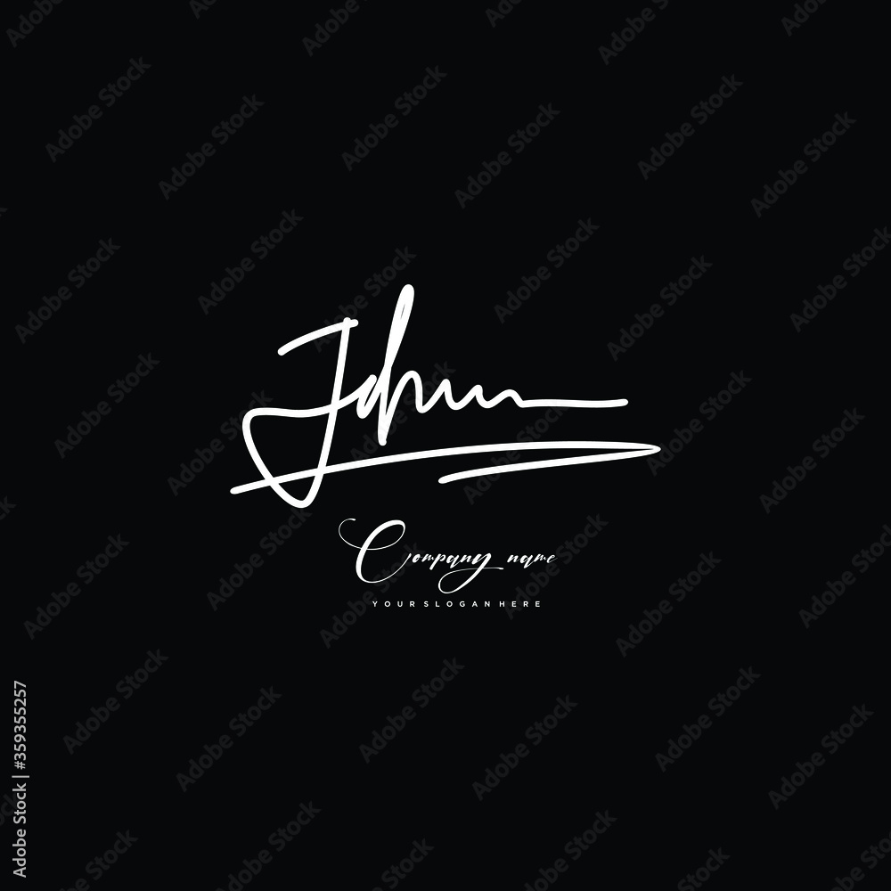 JD initials signature logo. Handwriting logo vector templates. Hand ...