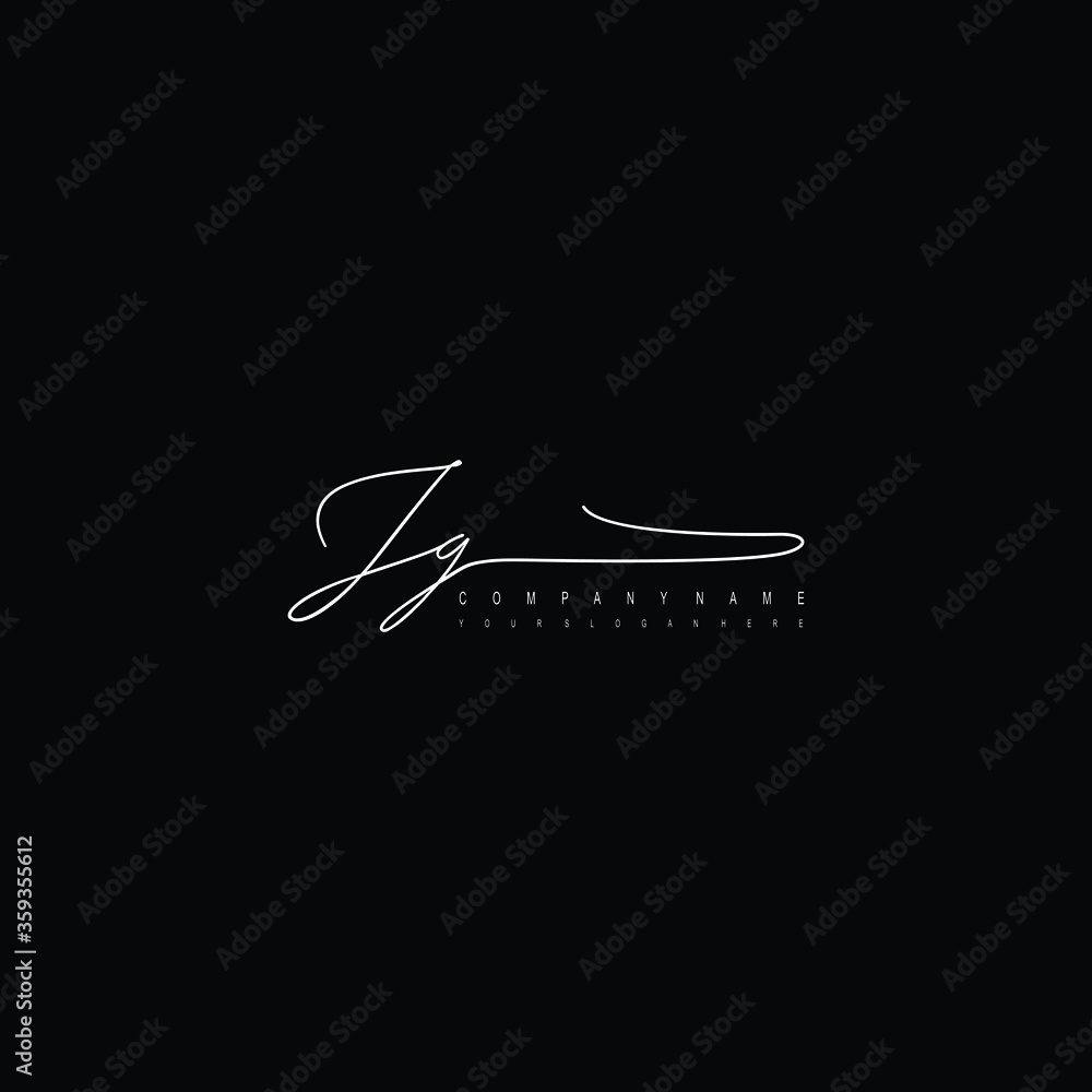 JG initials signature logo. Handwriting logo vector templates. Hand ...
