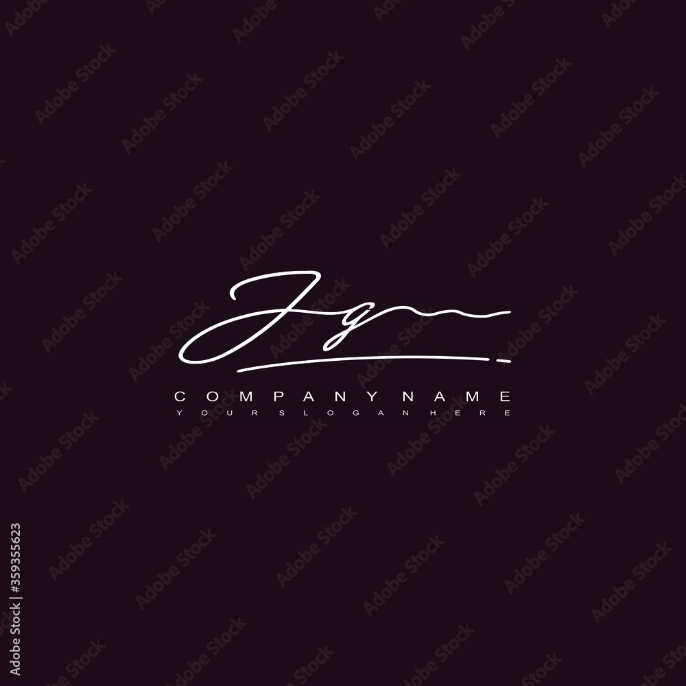JG initials signature logo. Handwriting logo vector templates. Hand ...