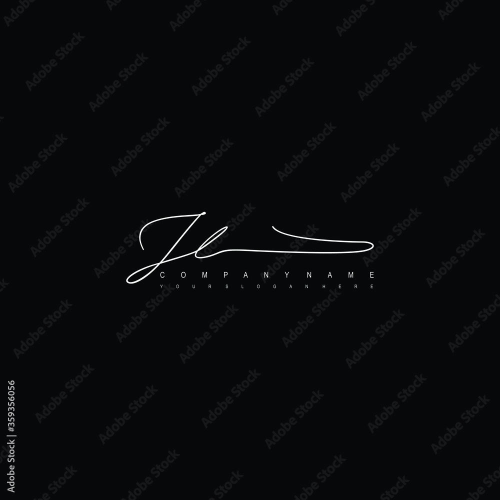 JL initials signature logo. Handwriting logo vector templates. Hand ...