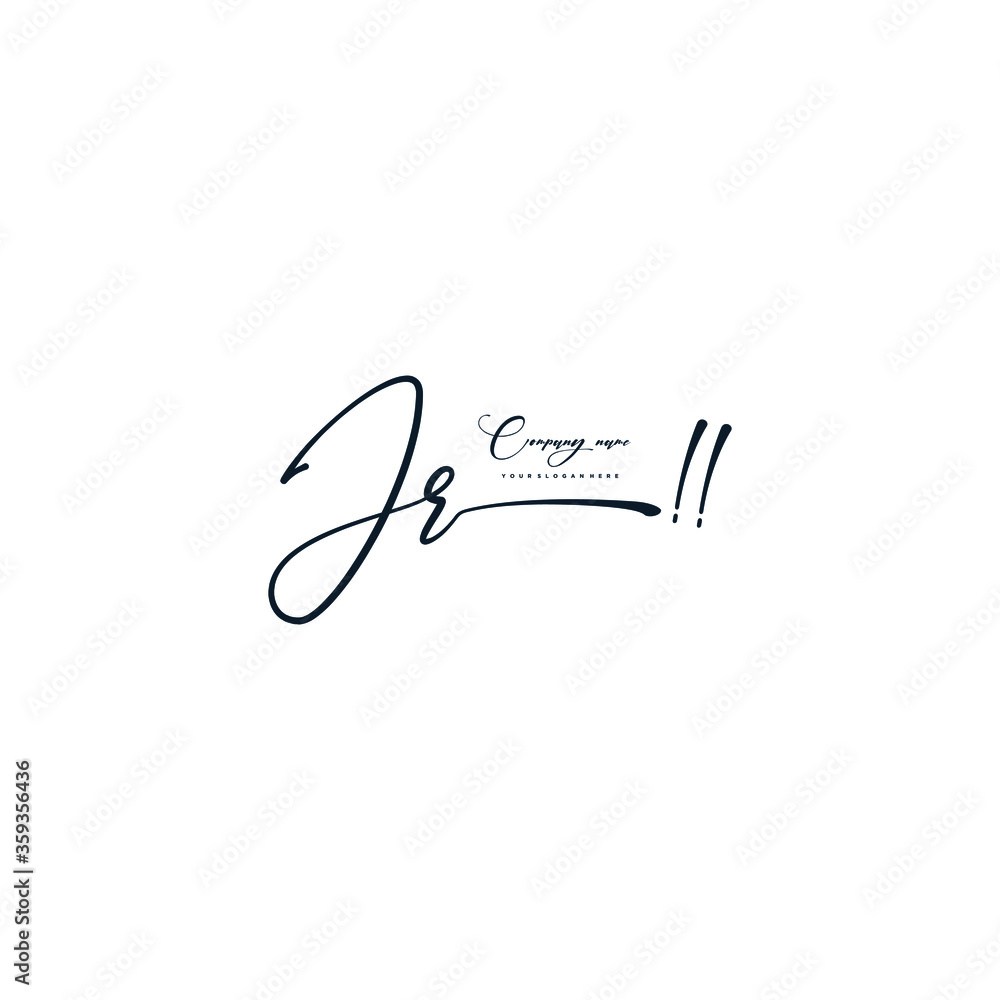JR initials signature logo. Handwriting logo vector templates. Hand ...
