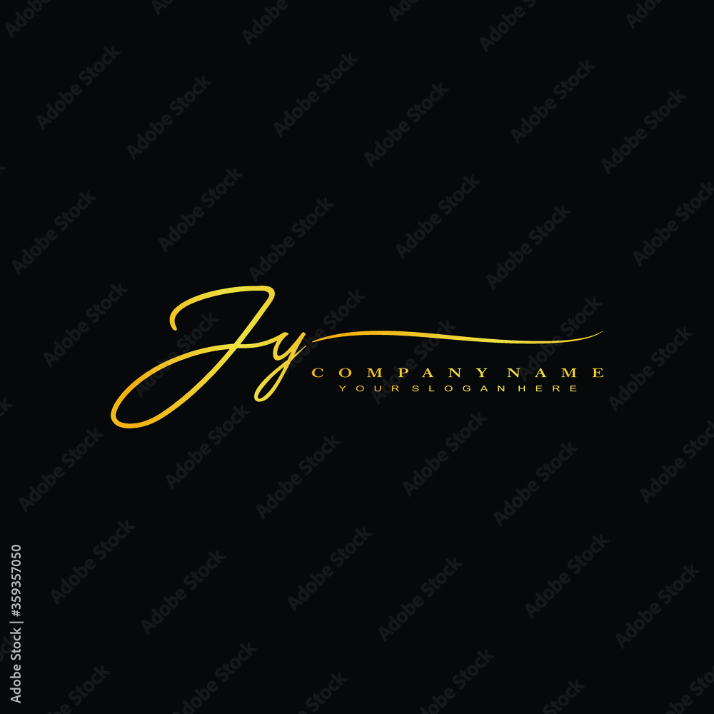 JY initials signature logo. Handwriting logo vector templates. Hand ...