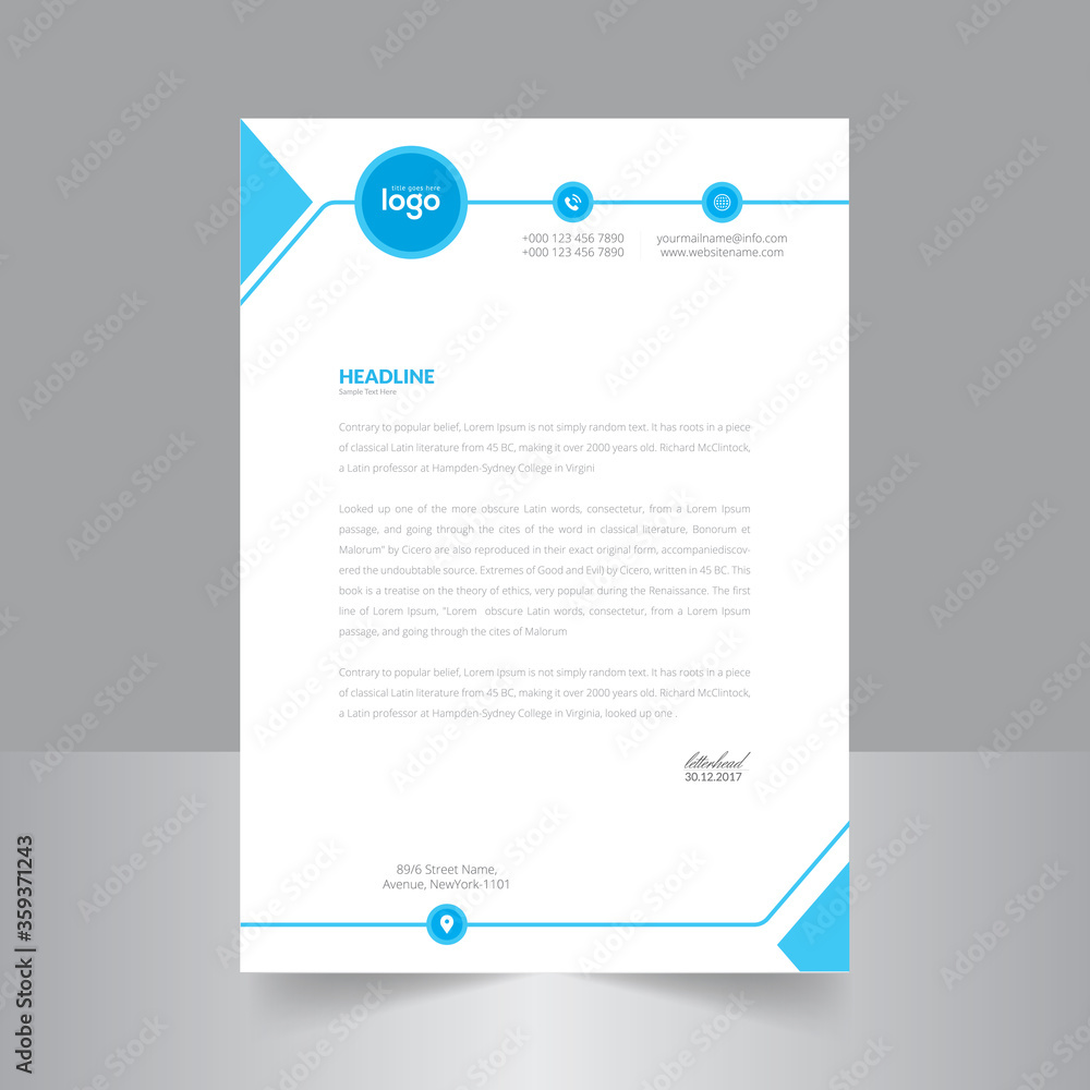 Business style letter head templates for your project design. Stock ...