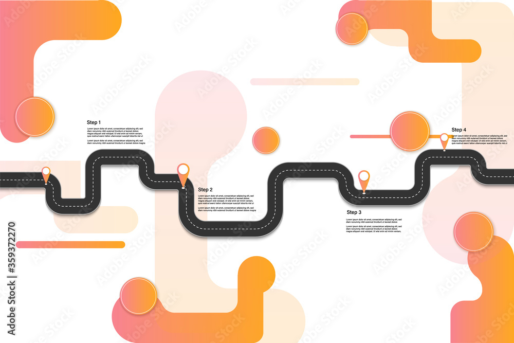 Best Journey Route. Road trip. Business and Journey Infographic Design ...