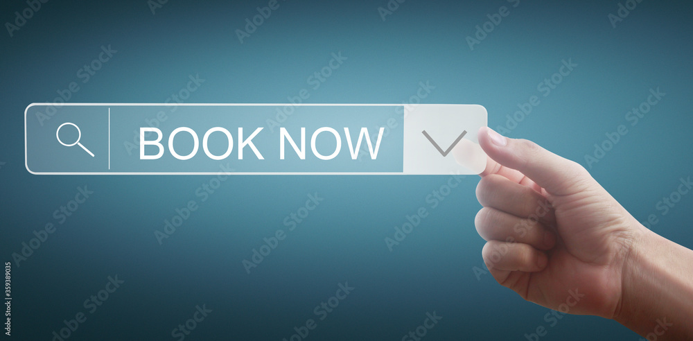 Hands touching button screen interface global connection customer ...