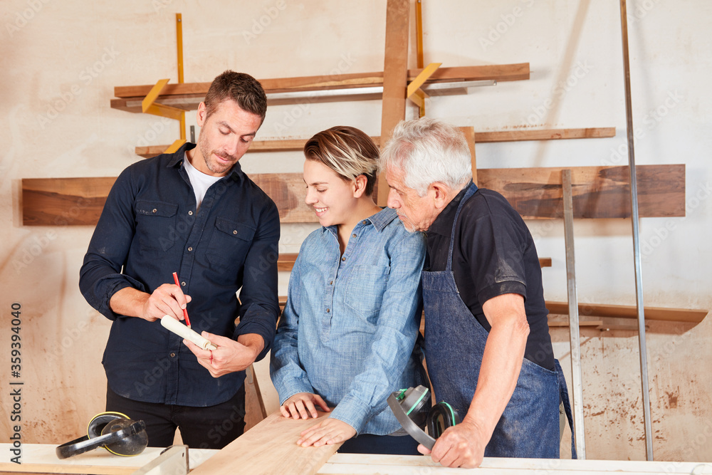 Master and apprentices in scheduling Stock Photo | Adobe Stock