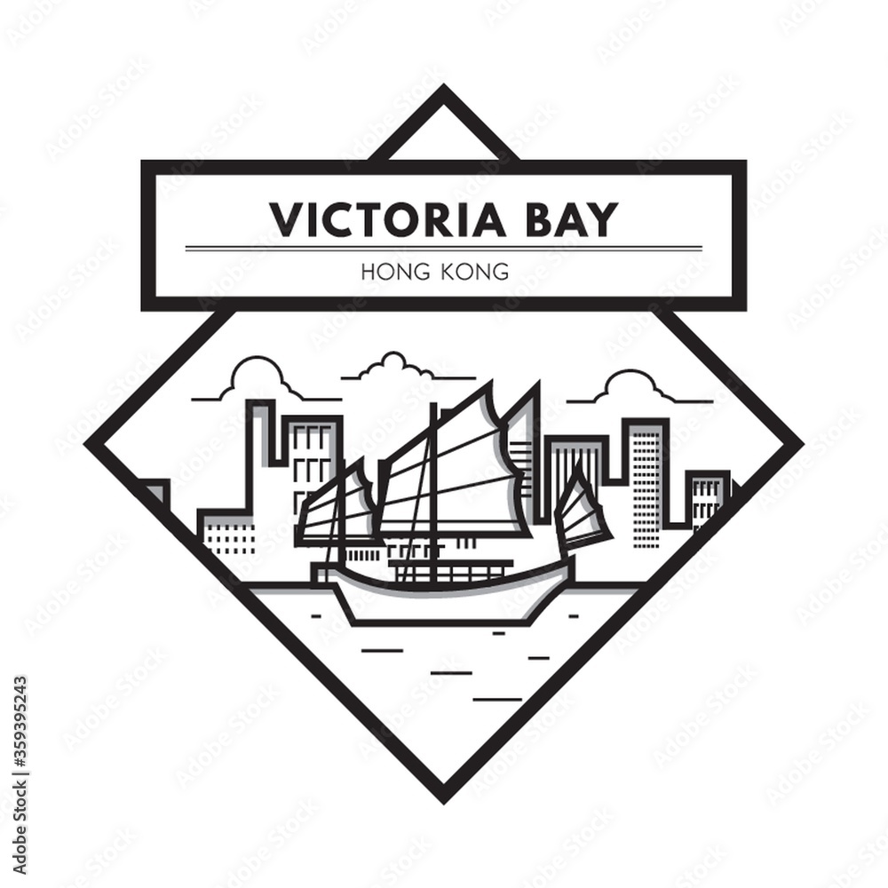 victoria bay Stock Vector | Adobe Stock