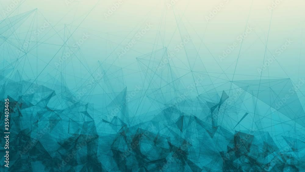 Plexus wireframe polygons on white blue gradient background. Concept 3D ...