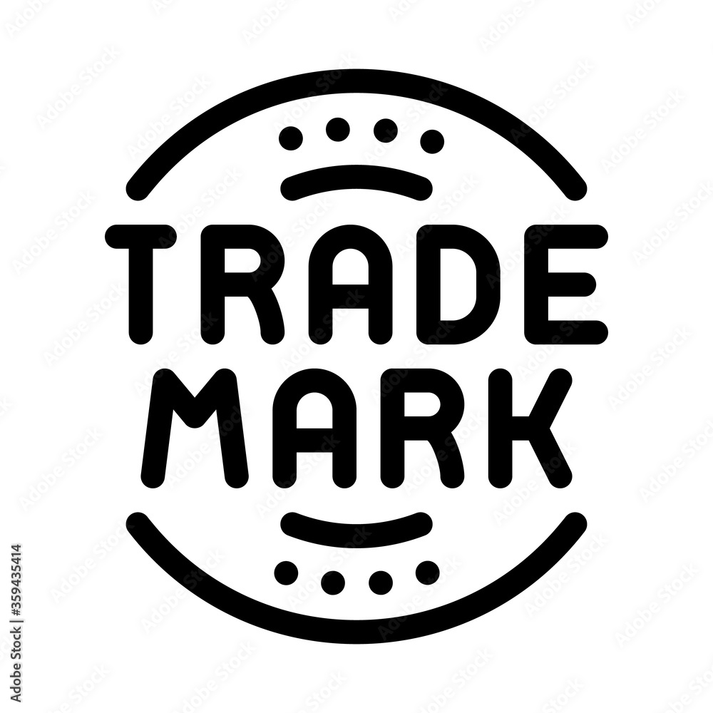 trade mark logo icon vector. trade mark logo sign. isolated contour ...