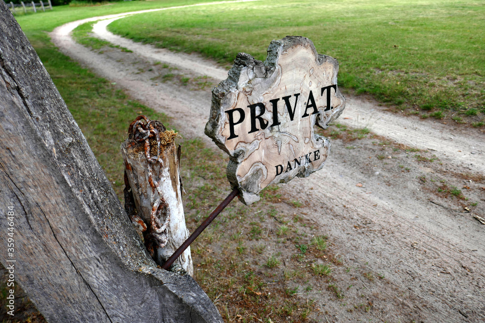 Schild Privat Stock Photo | Adobe Stock