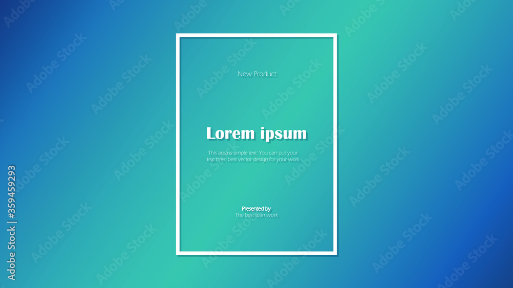 Modern abstract ocean blue gradient background in full HD size, vector ...