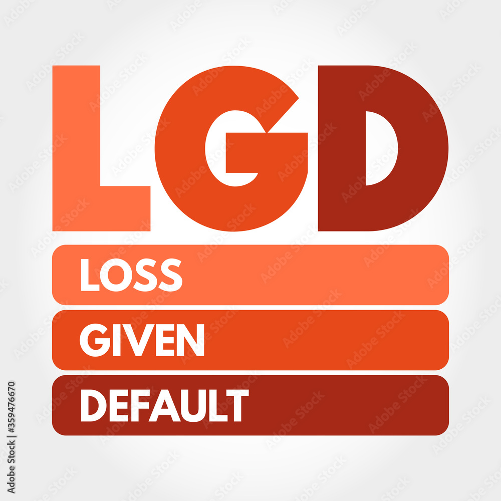 LGD - Loss Given Default acronym, business concept background Stock ...