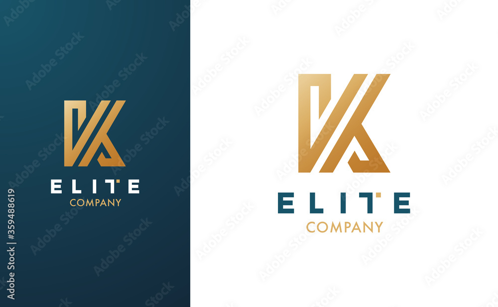 Premium Vector K Logo in two colour variations. Beautiful Logotype for ...