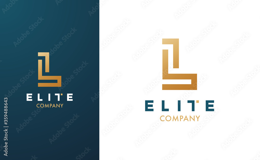 Premium Vector L Logo in two colour variations. Beautiful Logotype for ...