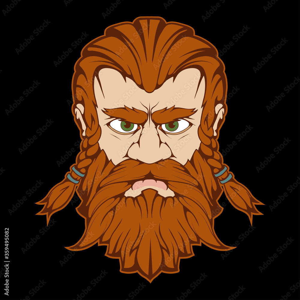 Vector illustration of a Thor. Thor - mjolnir for tattoo or t-shirt ...