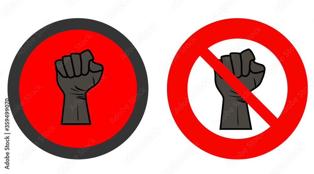 Black lives matter. Hand symbol for all black lives matter protest in ...