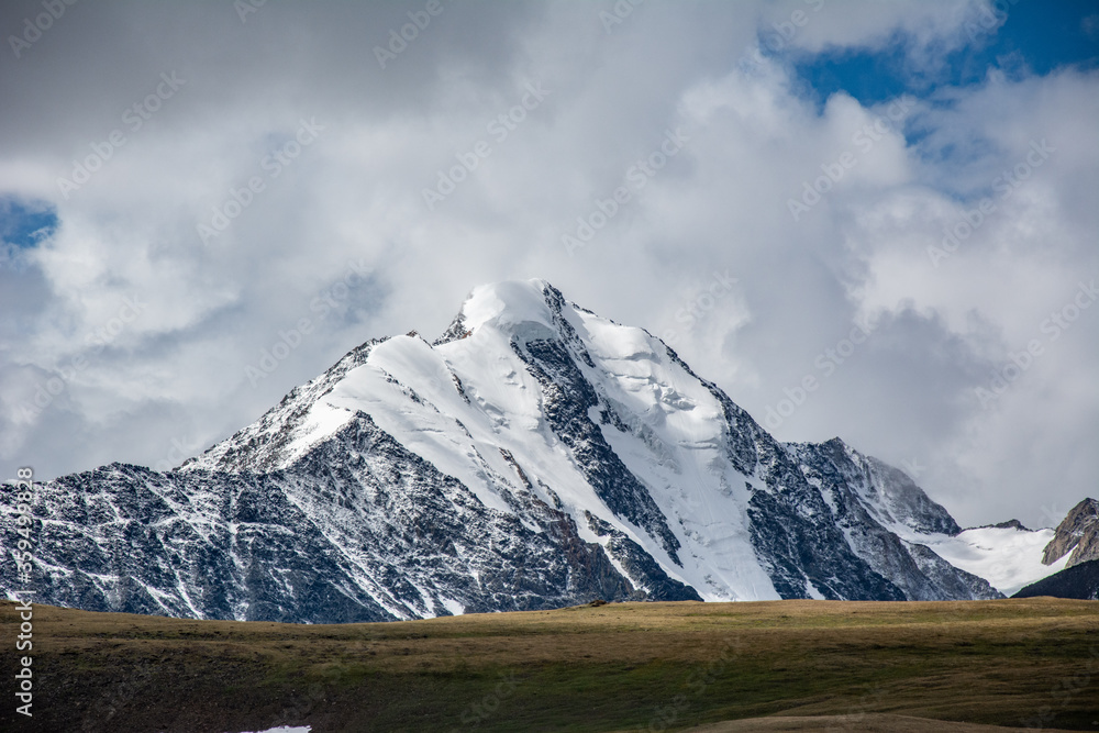 Eternal Snow Capped Altai Tavan Bogd National Park mountains in western ...