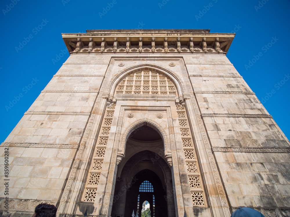 The legendary architecture of the Gateway of India in Mumbai. Stock ...