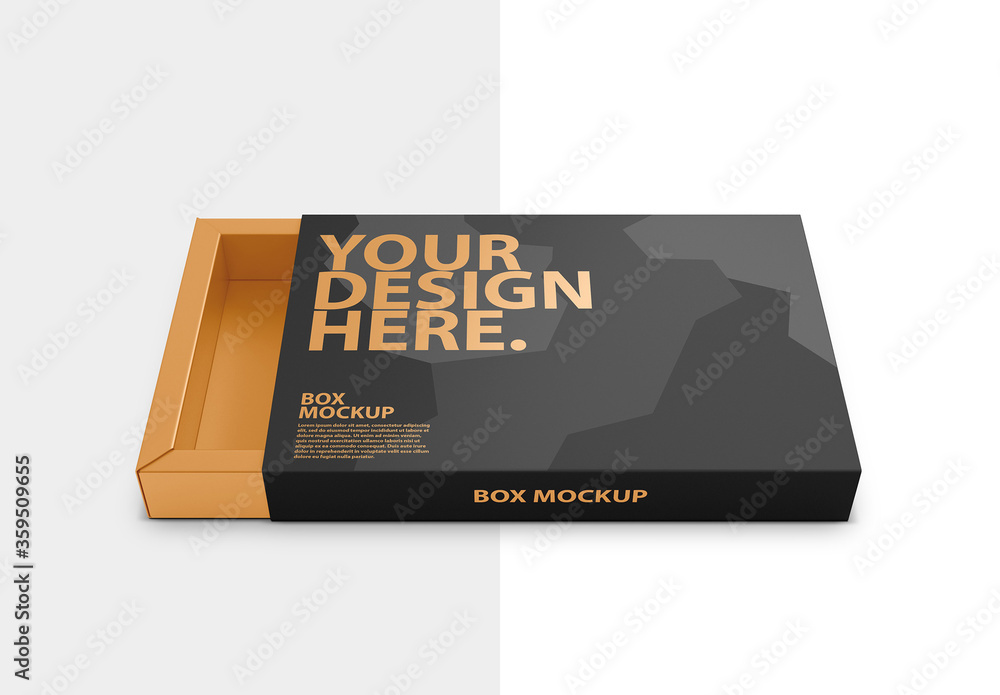 Sliding Gift Box Mockup Stock Template | Adobe Stock