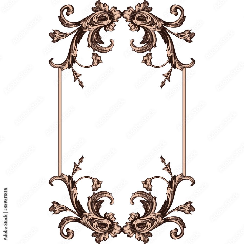 UPLOAD UPLOAD 100% 18 Classical baroque vector of vintage element for ...