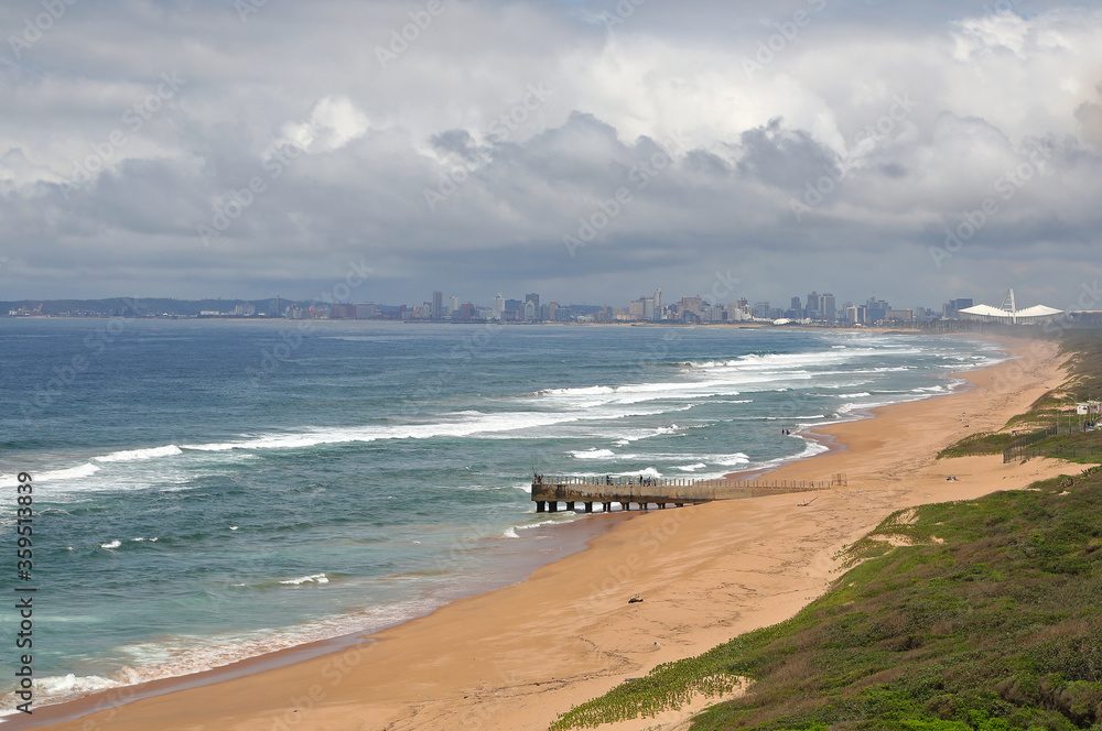 Durban, KwaZulu-Natal / South Africa - 10/30/2019: Aerial photo of ...