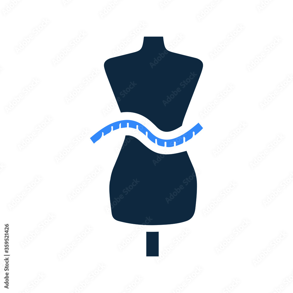 Cloth size guide icon / clothing measurement Stock Vector | Adobe Stock